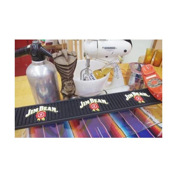 ショップにおすすめ！お家にあってもかっこいいバーマットです。ジムビーム Jim Beamこれさえあればお店のカウンターもあっという間におしゃれな空間に！お家のキッチンなどに置いてもオシャレです！家飲みが楽しくなりますね！時計や鍵等の貴重品を...