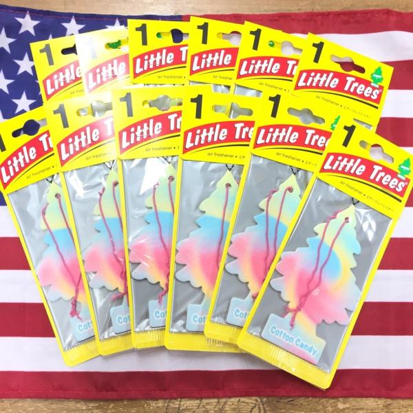 [メール便送料無料]  20. 【Cotton Candy (コットンキャンディー)】Little Trees 12個set / エアフレ 芳香剤 エアフレッシュナー 吊り下げ リトルツリー アメリカン雑貨★只今、Yahoo出店10周年記念...