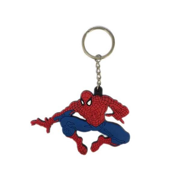 人気のスパイダーマンのラバーキーホルダー！鍵などにつけてお使い下さい。ラバー（ゴム）製でやわらかく軽いので愛車にも傷をつける心配もございません。サイズ：約 H6.5×W9.2cm (リング部分含まず)材質：ラバー製