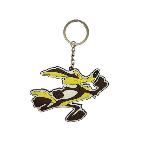 人気のコヨーテのラバーキーホルダー！鍵などにつけてお使い下さい。ラバー（ゴム）製でやわらかく軽いので愛車にも傷をつける心配もございません。サイズ：約 H9.3×W6.8cm (リング部分含まず)材質：ラバー製