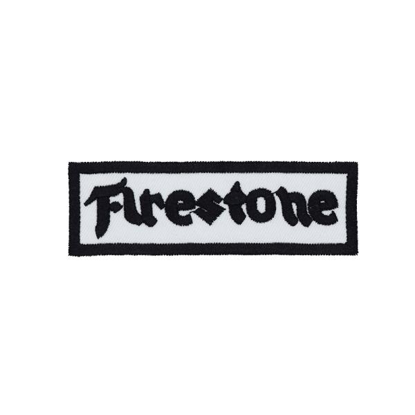 FireStoneホワイトベースロゴワッペン！INDYシリーズにタイヤを供給している事でも、有名な老舗タイヤブランドです！<BR>ワークシャツなどの作業着の胸元にさりげなくカスタムして頂くとCOOLです♪<BR>&l...