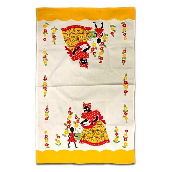 40〜50年代のキッチンクロスのデザインを復刻させた、現代もののキッチンクロスです。カントリーな雰囲気の柄がとても可愛いです。テーブルに敷いたり、キッチンの目隠しとして使ったり、カーテンなどにも！アイデア次第でいろんな用途に使っていただけま...