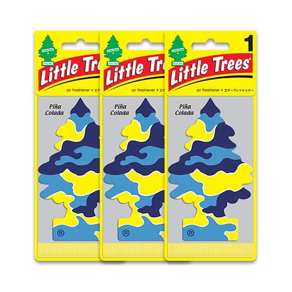 世界シェアNo.1のエアーフレッシュナー！リトルツリー　3枚セット【Pina Colada】ピナコラーダカリブ海で生まれたカクテルの香りには、パイナップルとココナッツにラム酒のアクセント！※仕様変更により、パッケージ及び本体のデザインが写真...