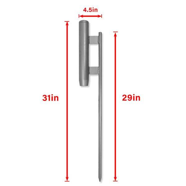アメリカ直輸入！フラッグポール（16FT）を立てるために芝生や地中に打ち込む ポールベース（グランドスパイク）が入荷してきました。American グラスファイバー フラッグポール（16FT）用として是非、ご活用下さいませ。サイズ：全長：7...