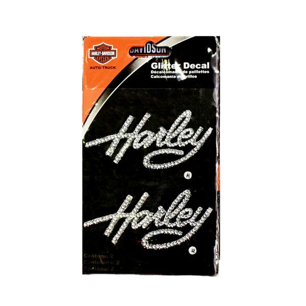 ラインストーンが施された女性にも大人気のステッカー！クオリティはもちろんデザインもThe HARLEY DAVIDSON !! 文句なしの安定感のあるお品です!「Harley」の筆記体ロゴに加え、 どんな所に貼ってもかっこよくなる存在感ある...
