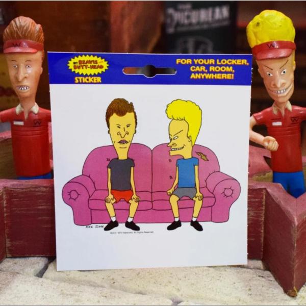 大人気ビーバス&amp;バットヘッドのステッカーです！1990年代にMTVで放送されたアニメ「Beavis and Butt-Head」。伝説の悪ガキコンビであるビーバスとバットヘッドによるブラックコメディは超COOL！存在感があるポップな...