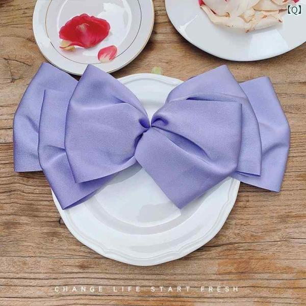 ・カテゴリ: ヘアアクセサリー・対象: 女性向け・素材: 布・加工: ラインストーン・ヘアクリップの種類: スプリングクリップ・柄: 蝶結び・スタイル: 高級感、ファッション通勤・カラー展開: ワインレッド、ブラック、オフホワイト、ブラウン...