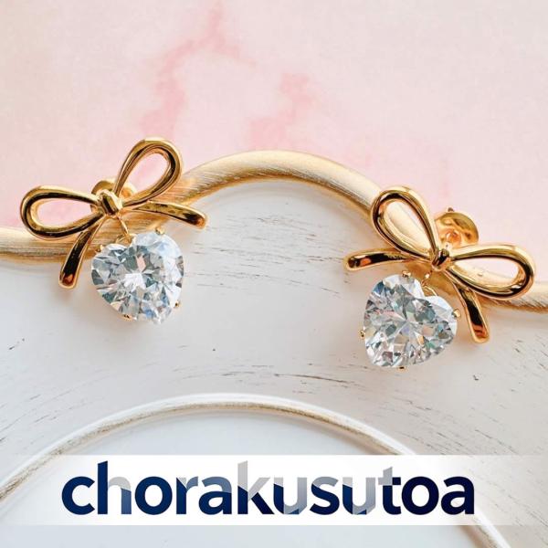 ステンレスアクセサリー◎金属アレルギー対応?◎防水素材??※必ずしも全ての方に、アレルギー反応が出ないという保証はございませんので、予めご了承ください。??色:GOLD?素材:ステンレススチール?/立体ジルコニアサイズ:高さ約2センチメート...