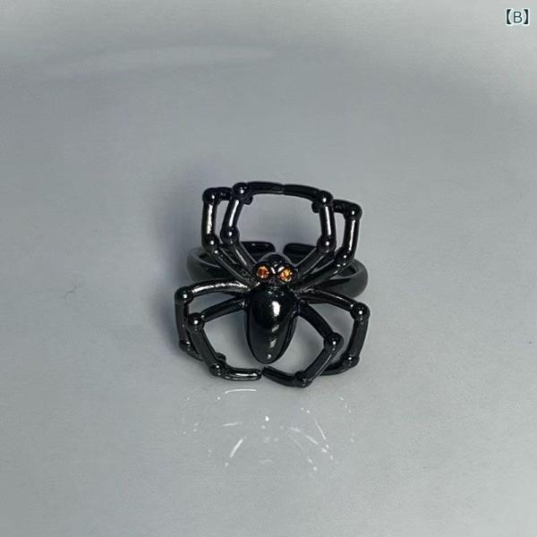 カテゴリ:指輪、リング素材:亜鉛合金モチーフ:クモ加工:マイクロパヴェスタイル:スタイル分類:個性派トレンド対象:男女兼用