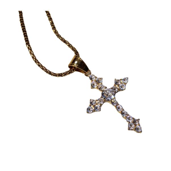 十字架（クロス／ロザリオ）のネックレスです。金属アレルギーの方にも優しいサージカルステンレス製です。チェーンは、50cmです。シンプルながらも繊細なデザインは、どんなファッションにも合わせやすく、日常使いや特別なシーンでも活躍します。ぜひ、...