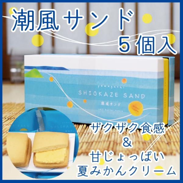クッキーはザクザクほろほろ食感！挟まれる夏みかんクリーム共々分厚い、贅沢なサンドクッキーです。ただ甘いだけではなく、山口県の塩(最進の塩)を使用しており、適度な塩味が更に甘さを引き立ててくれます。外装も、個包装の袋もとてもかわいいので、お土...