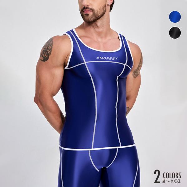 ＼メンズラインの新商品／セットアップでデザインされたUranusシリーズのタンクトップです。敢えてステッチをデザインの一部として取り入れ、ウエストが引き締まって見えると同時にスポーティさを演出します。美しい光沢感が相まって、自信を持ってトレ...