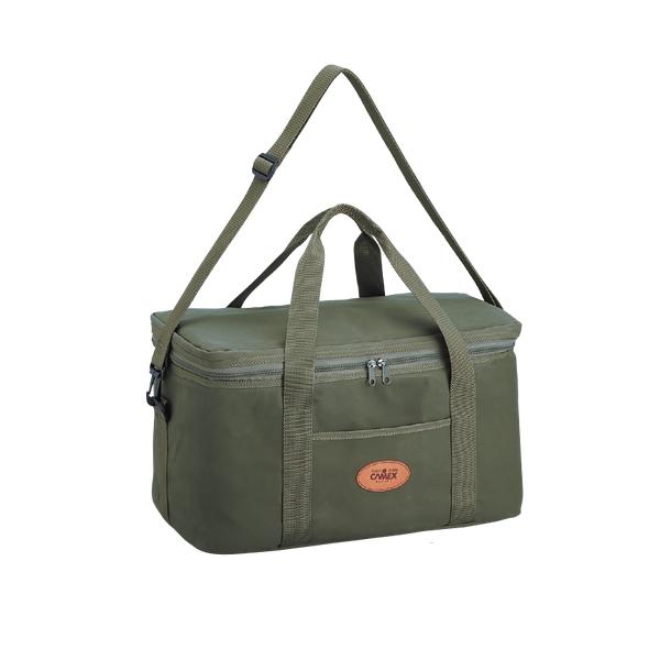 ◆CAMEX製竿受が全て収納可能。 用途に合わせて仕切の取り外しができる帆布製バック。