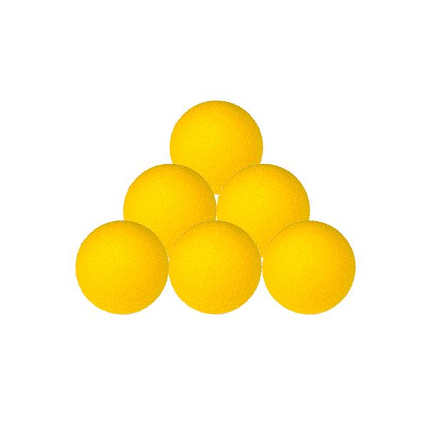 サイズ:直径7.0cm程度カラー:イエロー素材:発砲ウレタン原産国:日本製質量:14〜16g程度※本商品は柔らかいスポンジ素材のため、ボールマシンでのご使用はできません。 ボールマシンで使用すると、機械の故障やボールの変形・詰まりの原因とな...