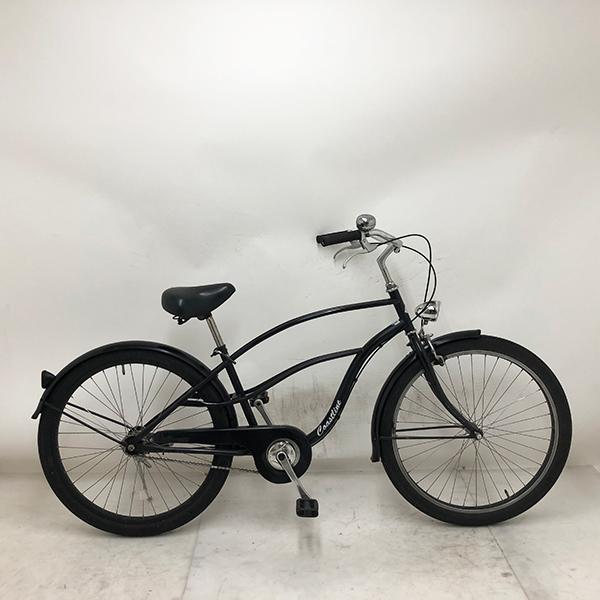 ◇ ◆ ◇ ◆ ◇ 商 品 情 報 ◇ ◆ ◇ ◆ ◇【外観ランク】　Bランク【リユース・中古】　ビーチクルーザー【メーカー】　国内メーカー【タイヤ】　　26インチ【ギア】　　　変速無し【カラー】　　ブラック系ライト無しローラーブレーキ１本...