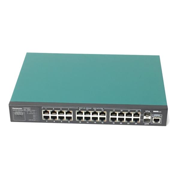 【商品説明】全ポートギガ　レイヤ2　インテリジェントスイッチングハブです。 【メーカー】Panasonic  【型番】Switch-M24eG PN28240K 【オプション】本体とACケーブルが付属します。 【状態】本体はキズの少ない美品...