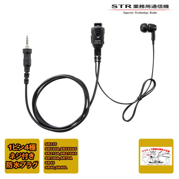 （カナル型）360度回転クリップでマイクの装着は自在イヤホンは音が外に漏れにくいカナルタイプS/Lサイズのイヤホンチップ付属イヤホン：ストレートコード