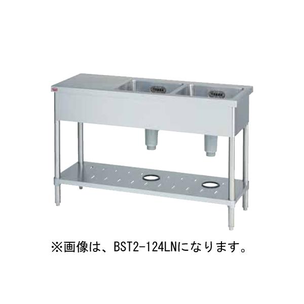 ■新品メーカー：マルゼン型式：BST2-124RN仕様：［バックガード］なし［台の位置］右［シンク（水槽）］左側外形寸法：間口1,200×奥行450×高さ800mm槽深：200mm排水接続口径：50A×2スノコ板高さ：200mm製品重量：2...