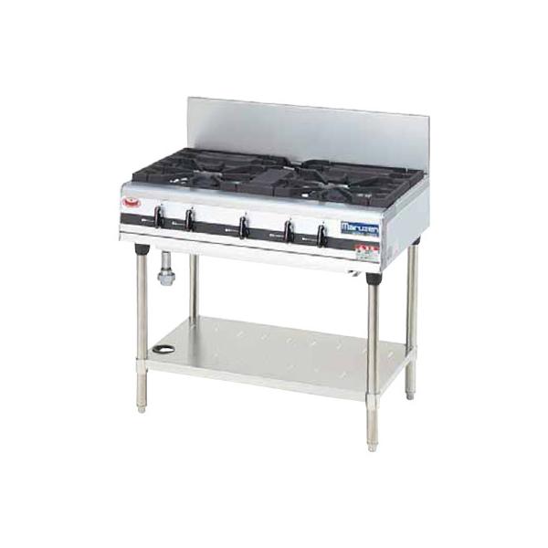 ■新品メーカー：マルゼン型式：MGTX-096F外形寸法：間口900×奥行600×高さ800mmバックガード高さ200mm使用面：片面式トップバーナー数：［小］1［大］2ガス消費量：［都市ガス］31.5kW（27,000kcal/h）［LP...