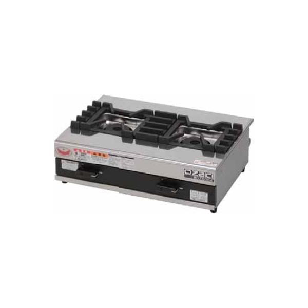 ■新品メーカー：OZAKI オザキシリーズ（マルゼン）型式：MOZK064外形寸法：間口610×奥行450×高さ185mmトップバーナー数：［Φ90］2使用最大鍋寸法（径）：［Φ90］300mmガス消費量：［都市ガス］11.6kW（10,0...