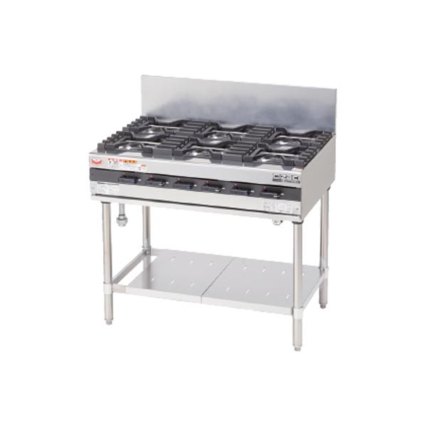 ■新品メーカー：OZAKI オザキシリーズ（マルゼン）型式：MOZT0966外形寸法：間口900×奥行600×高さ800mmバックガード高さ200mmトップバーナー数：［Φ90］6使用最大鍋寸法（径）：［Φ90］300mmガス消費量：［都市...