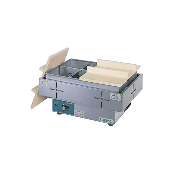 ■新品メーカー：タニコー（tanico）型式：TEO-6仕切数：6外形寸法：幅485×奥行335×高さ230mm槽水量：9L電源：単相100V　50/60Hz消費電力（50/60Hz）：1.0kW温度調節：カムスイッチ6段切り替え式製品重量...