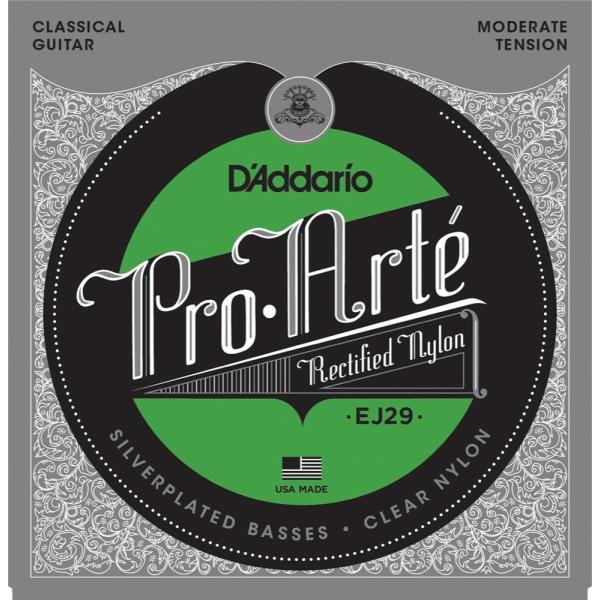 D'Addario EJ29 Mederate Tension クラシックギター弦高音弦は、特許取得済みのセンターレス研磨技術で正確なサイズに加工され、完璧なイントネーションを実現。 温かみのあるサウンドが特徴です。 ゲージ：1st:.02...
