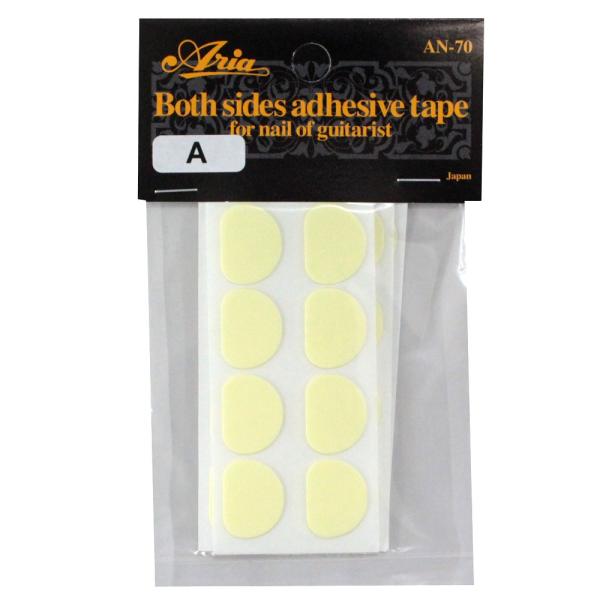 ARIA AN-70-A ネイル用両面テープARIA製ネイル用両面テープ「AN-70-A」です。1袋5シート入り。幅17.0 mm　1シート8枚推奨爪サイズ: AN-40-0