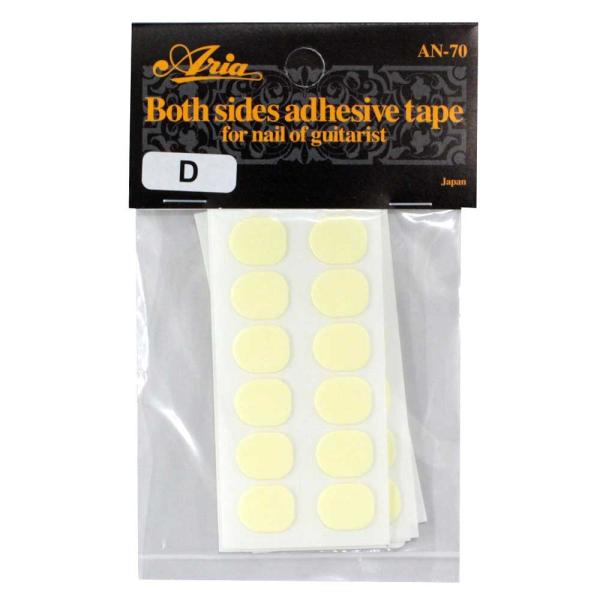 ARIA AN-70-D ネイル用両面テープARIA製ネイル用両面テープ「AN-70-D」です。1袋5シート入り。幅10.0 mm　1シート12枚推奨爪サイズ：AN-40-4、AN-40-5