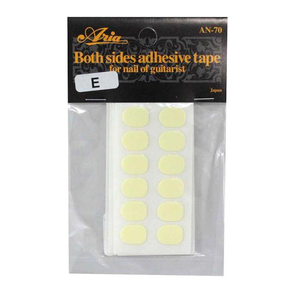 ARIA AN-70-E ネイル用両面テープARIA製ネイル用両面テープ「AN-70-E」です。1袋5シート入り。幅　9.0 mm　1シート12枚推奨爪サイズ：AN-40-6