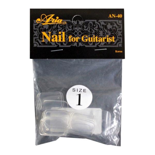 ARIA AN-40-1 ネイルチップ 19.0mm幅ギタリスト用ネイルチップです。AN-40-1幅19.0 mm　20枚入り。