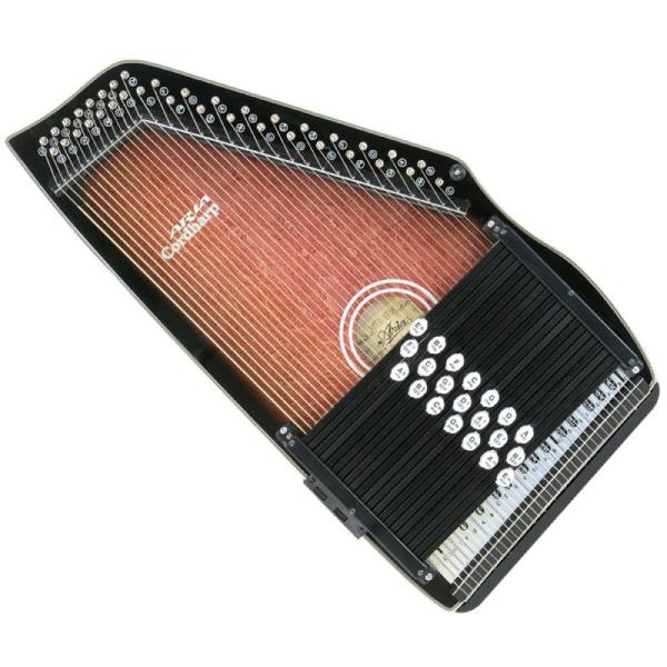 ARIA ACH-21E エレクトリックコードハープ教則DVD＆ストラップサービス中！カラフルなサウンドでアンサンブルに色を添えるコードハープ。21バーを装備し、ブルーグラス音楽だけでなく、あらゆるジャンルで活躍できる楽器です。簡単にコード...