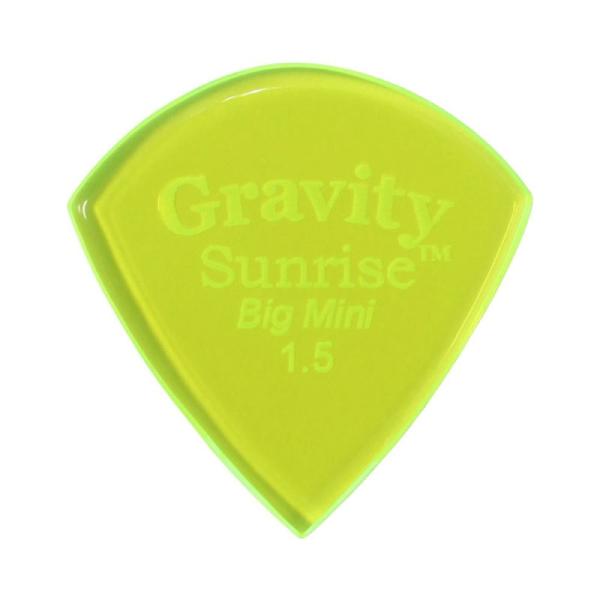GRAVITY GUITAR PICKS sunrise -Big Mini- GSUB15P 1.5mm Fluorescent Green ギターピックグラビティギターピックは、ハンドメイドでピックを製作するアメリカのブランド。アクリル...