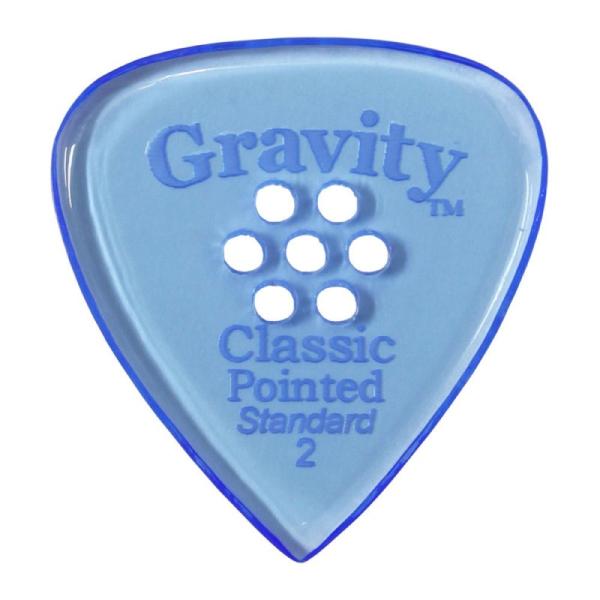 GRAVITY GUITAR PICKS Classic Pointed -Standard Multi-Hole- GCPS2PM 2.0mm Blue ギターピックグラビティギターピックは、ハンドメイドでピックを製作するアメリカのブラン...