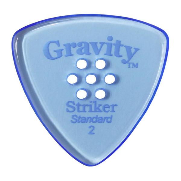GRAVITY GUITAR PICKS Striker -Standard Multi-Hole- GSRS2PM 2.0mm Blue ピックグラビティギターピックは、ハンドメイドでピックを製作するアメリカのブランド。アクリル素材を職人...