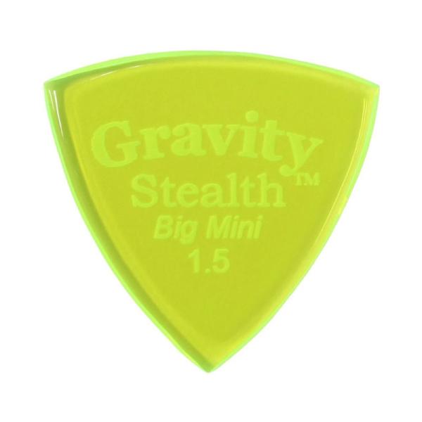 GRAVITY GUITAR PICKS Stealth -Big Mini- GSSB15P 1.5mm Fluorescent Green ギターピックグラビティギターピックは、ハンドメイドでピックを製作するアメリカのブランド。アクリル...