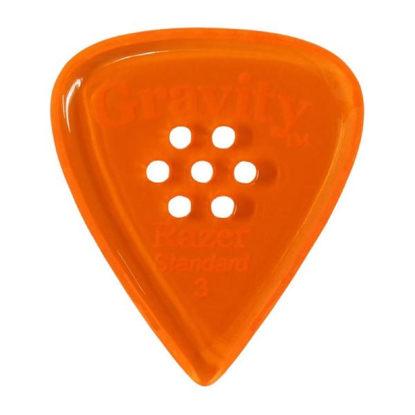 GRAVITY GUITAR PICKS Razer -Standard Multi-Hole- GRAS3PM 3.0mm Orange ピックグラビティギターピックは、ハンドメイドでピックを製作するアメリカのブランド。アクリル素材を職人...