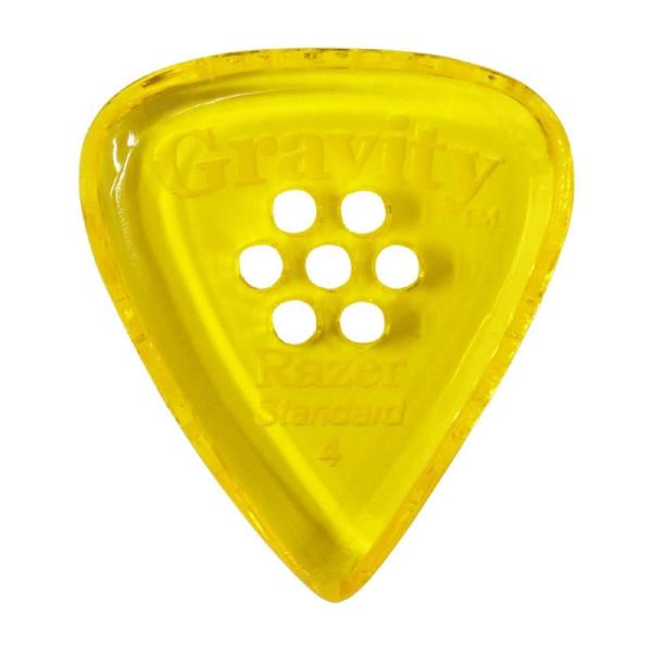 GRAVITY GUITAR PICKS Razer -Standard Multi-Hole- GRAS4PM 4.0mm Yellow ピックグラビティギターピックは、ハンドメイドでピックを製作するアメリカのブランド。アクリル素材を職人...