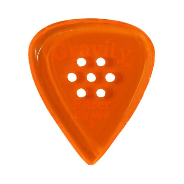 GRAVITY GUITAR PICKS Razer -Big Mini Multi-Hole- GRAB3PM 3.0mm Orange ピックグラビティギターピックは、ハンドメイドでピックを製作するアメリカのブランド。アクリル素材を職人...