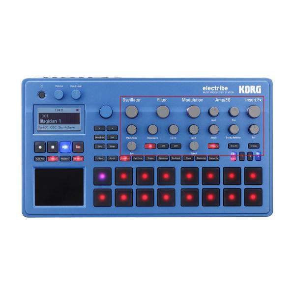 リズムマシン コルグ エレクトライブ KORG ELECTRIBE2-BL MUSIC PRODUCTION STATION ドラムマシン シーケンサー  electribeは、インスピレーションを最速で音に変えるシンセサイザー・ベースのプ...