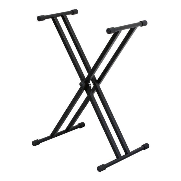 KIKUTANI KS-29W BLK スチール製XX型キーボードスタンド。スチール製XX 型キーボード・スタンドに新しいラインナップが加わります。コンパクトに折りたためて持ち運びにも便利なX 型のキーボード・スタンド。ダブルタイプですので...