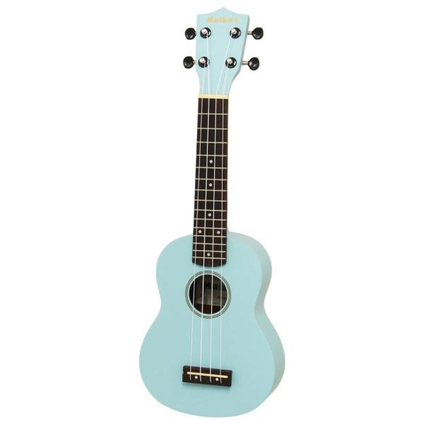 ウクレレ 初心者 Maika’i MKU-1 LBL ライトブルー ソプラノウクレレ ソフトケース付 チューニングがしやすく、安定性の高いギアペグを採用したソプラノウクレレです。ソフトケース付属。Body：FalcataNeck：NatoF...
