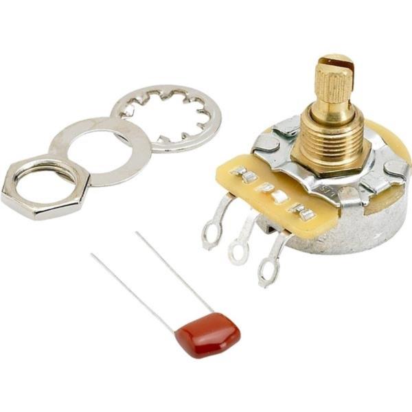 ギター ポット フェンダー Fender 250K No Load Split Shaft Potentiometer ギターパーツ。※ギターパーツの取り扱いには、相応の技術と知識が必要になります。自己責任にて、取り扱い可能な方のみ、ご検討...