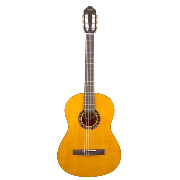 Valencia VC204H クラシックギター。スリムなネックのクラシックギター。ナット幅を45mmに設定することにより、手の小さな お子様や女性の方にとって、さらに高い演奏性を実現しました。押さえにくかったコードフォームやあこがれの曲も...