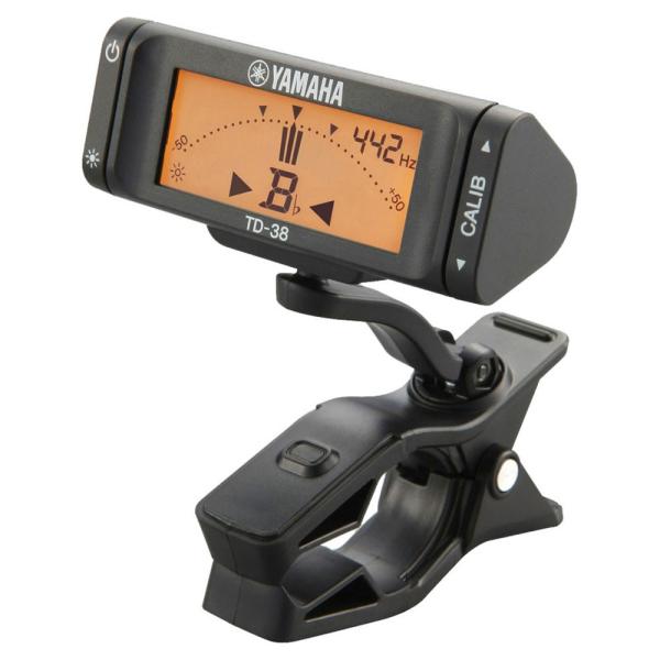 ヤマハ YAMAHA TD-38L クリップオン チューナー ※ご使用には単4乾電池1本が必要です。本商品に電池は付属致しません。  楽器に直接取り付けて使用できる超小型・軽量のクリップオンチューナー。シンプルで見やすい表示とわかりやすい操...