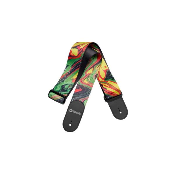 Dimarzio DD3141 Universe Print with Leather Ends Green Universe ギターストラップSteve Vai Standard Strapsスティーヴ・ヴァイは、20年以上にわたりディマ...