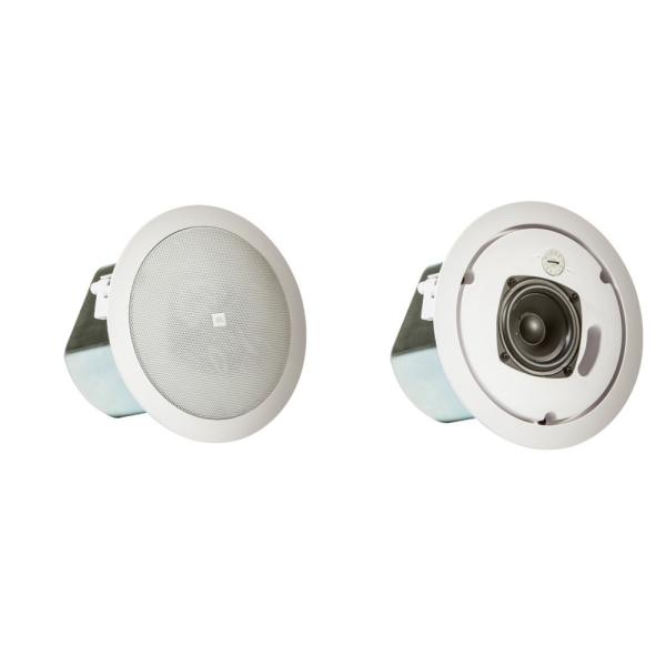 JBL PROFESSIONAL Control 12C/T 天井埋込用スピーカー ペア・クリアなアナウンスを出力する、小型フルレンジ・ドライバーを搭載。大音量の連続再生時も音質の変化を最小限に抑制。・カバレージ角が130°と大きく、1本で...