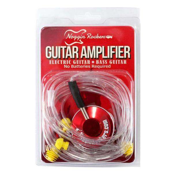 Noggin Rockers Guitar Amplifier Red ギター/ベース用アンプ電源不要!と?こて?も使えるキ?ター/ヘ?ース\“アンフ?\”!Noggin Rockers Guitar Amplifierは、電源を使わす?に...