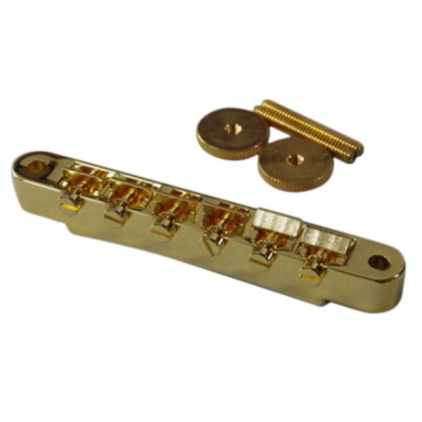 モントルー ギター ブリッジ ABR-1 style Bridge non-wired Gold No.8756 Montreux。1950年代スタイルのサドル止めワイヤーのないタイプです。インチ規格となっており、Gibson等に適合いたし...