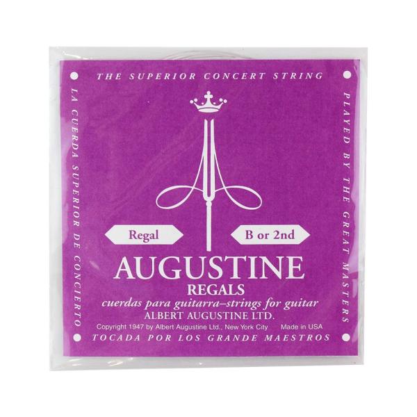 AUGUSTINE REGAL 2nd クラシックギター弦 バラ弦  リーガルは、音色、ピッチの安定度、耐久性、音量と、あらゆる面で最高のクオリティを目指して作られた高音弦です。  2弦のみ ※1本での販売です。